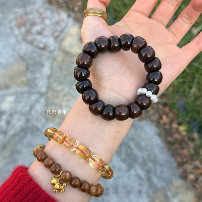 只只青禾原创设计蒜瓣菩提根手串