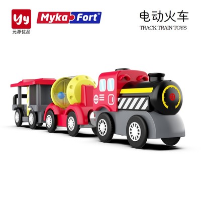 G.32迈卡弗木质轨道玩具电动火车头磁吸小火车轨道车兼容Hape出口