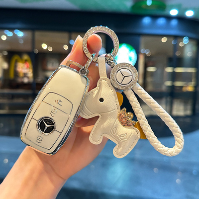 适用奔驰钥匙套A级C级E级A200L包C260L车E300L壳GLC300GLEGLA女扣