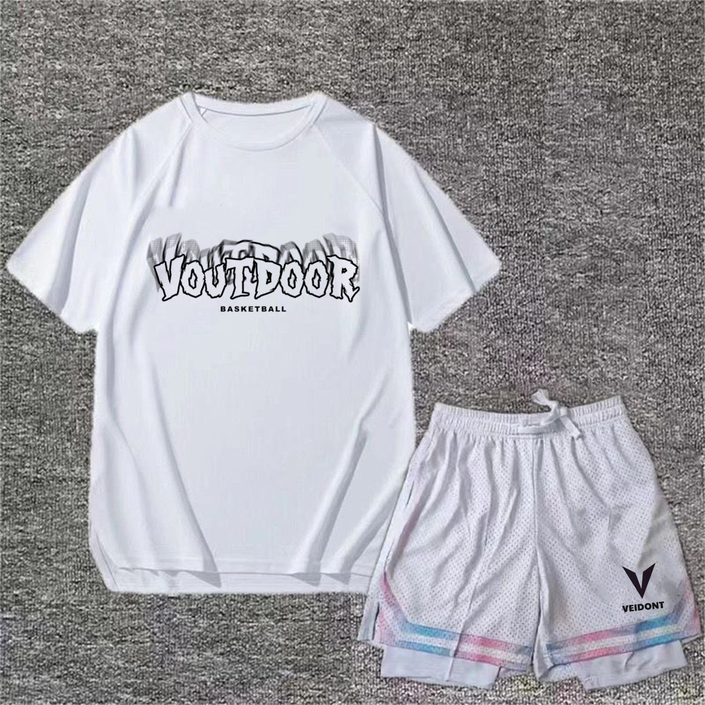 幻影篮球训练服套装男夏季学生体育运动服短袖短裤两件套速干透气