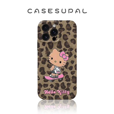 适用iPhone17promax苹果16小米15新款华为mate70荣耀400手机壳甜酷豹纹滑板ktvivos30opporeno14一加ACE5菲林