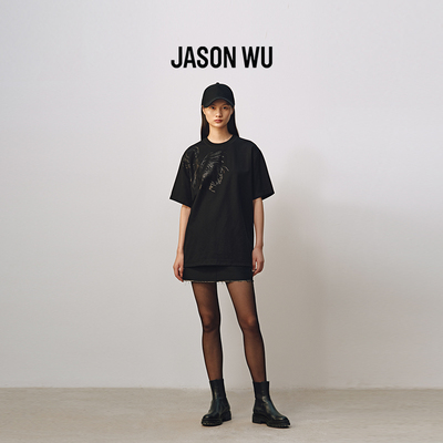 JASONWU短款通勤真丝羊毛
