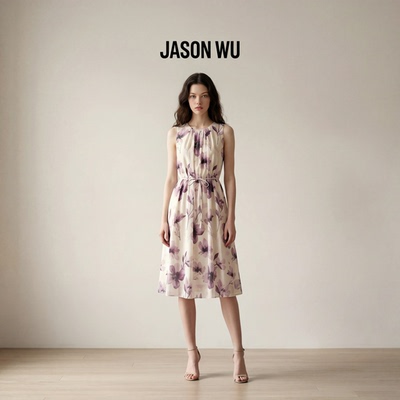 JASONWU法式花朵背心连衣裙女夏