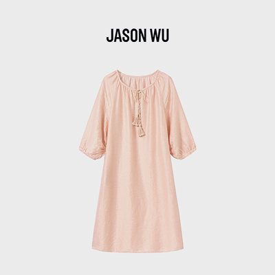 JASON WU-J系列民族风文艺复古度假系带遮肉显瘦连衣裙女春夏新款