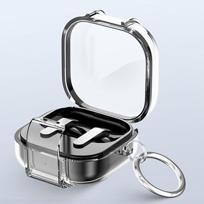 适用新款三星Galaxy buds4pro透明耳机套支架防尘buds4锁扣保护套tpu分体
