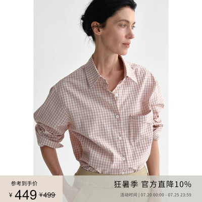 PLANITES纯棉100%格纹衬衫