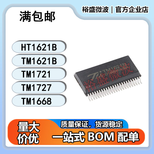 HT1621 HT1621B TM1621B TM1721 TM1727贴片 SSOP-48驱动芯片_虎窝淘