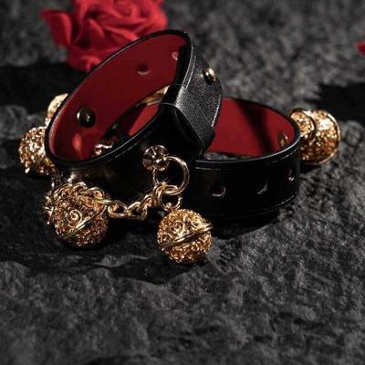 脚链女【宫铃脚环】铃铛脚环choker项圈黑红色手环