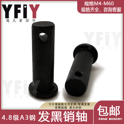 GB882定位销A3钢销轴/T型平头带孔销钉m20m22圆柱销m25m28m30m40
