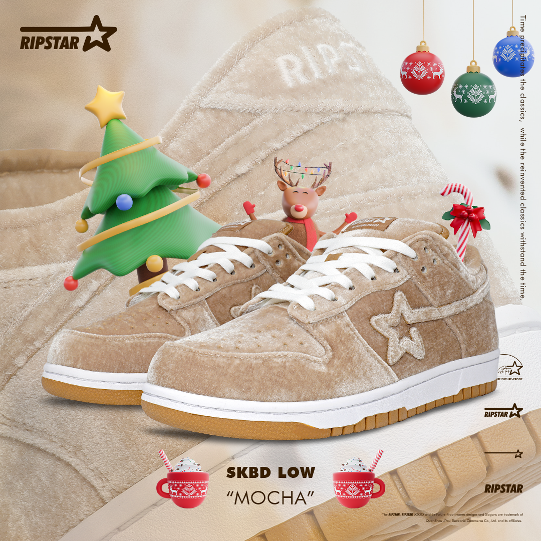 RIPSTAR爆炸星SKBD系列 SL010摩卡低帮运动板鞋_虎窝淘