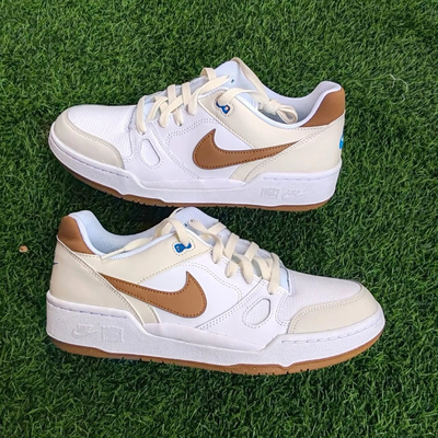 Nike Full Force Low男鞋复古棕白褐低帮休闲板鞋HJ3485-121