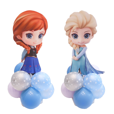 冰雪奇缘气球艾莎公主KT板立柱