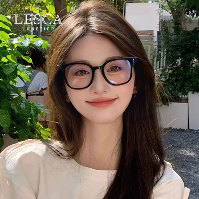 LESCA黑框防蓝光显脸小近视镜
