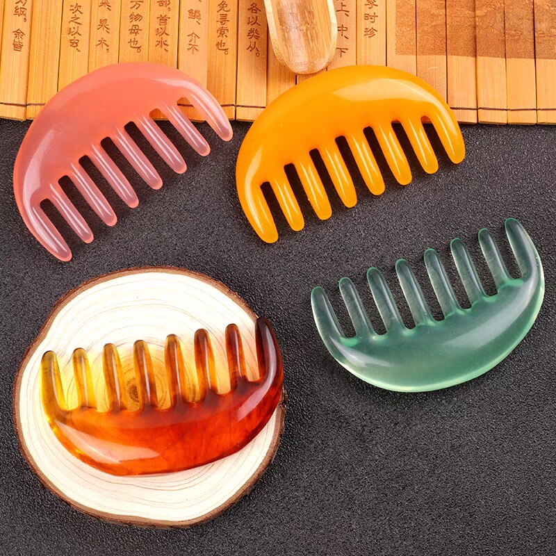 头部经络梳树脂刮痧板头疗防脱发宽齿梳肩颈开背刮腿通经络全身用