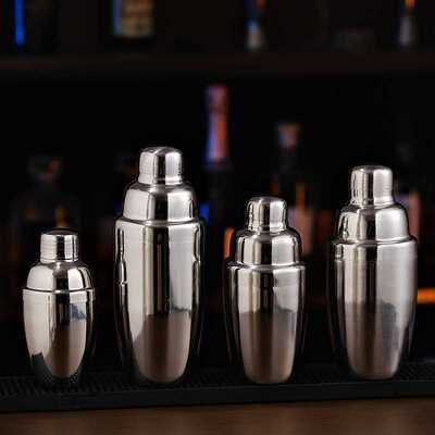 新款直销摇壶三段式雪克壶不锈钢一套家用调酒器工具入门套装Shak