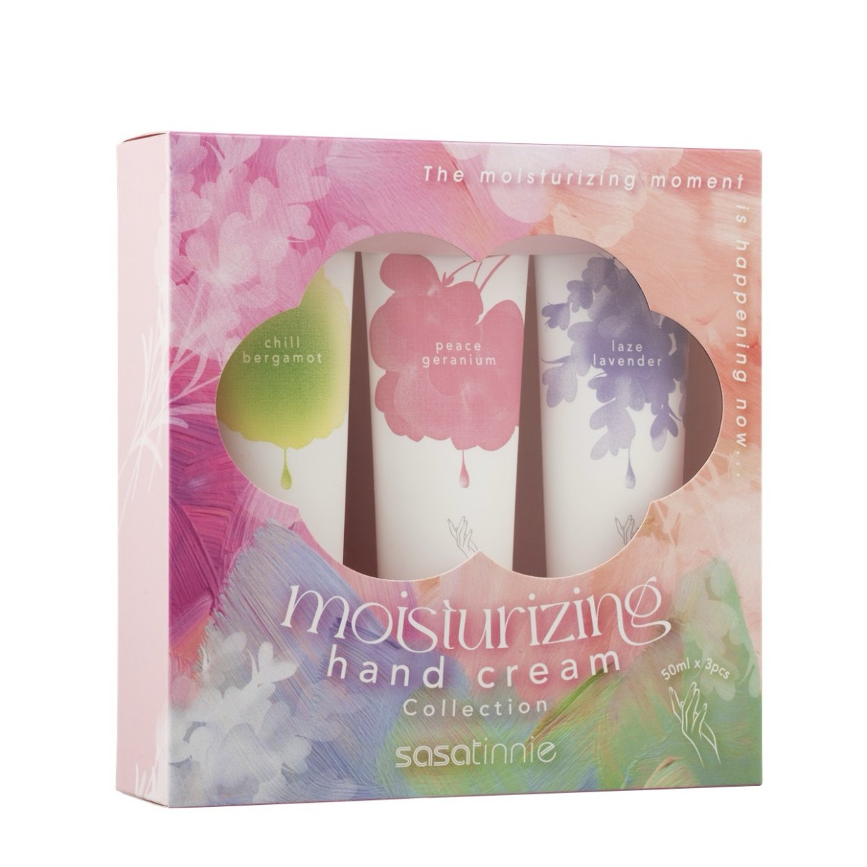 澳门代莎莎韩国sasatinnie滋润保湿滋养手霜护手霜花香套装50ml