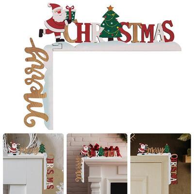 3D Wooden Christmas Letters, Wall Door Hanging Holiday Decor