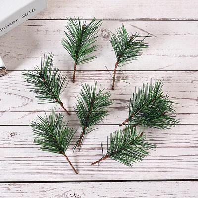 Christmas pine branches decorated Christmas tree accessories