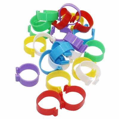 30Pcs Internal Diameter 25mm Poultry Foot Ring Buckle Type C