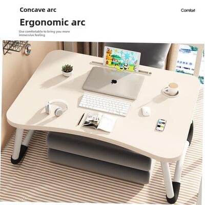 Foldable notebook student dormitory study table bed desk
