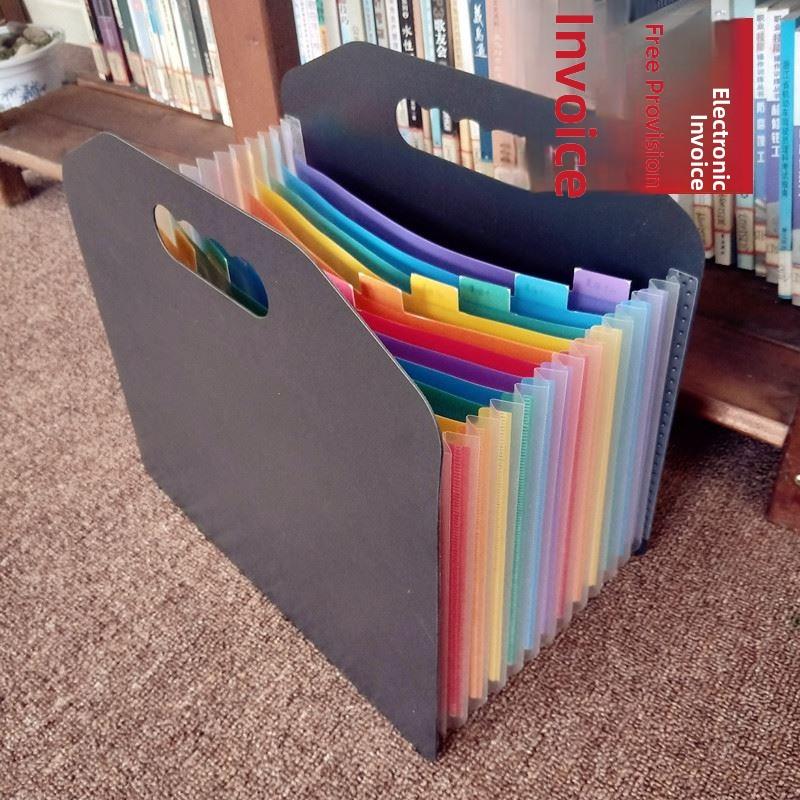 A4 Organ Bag Folder File Storage Box风琴文件夹大容量试卷收纳