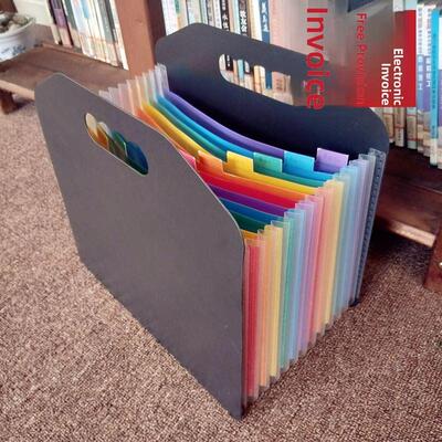 A4 Organ Bag Folder File Storage Box风琴文件夹大容量试卷收纳