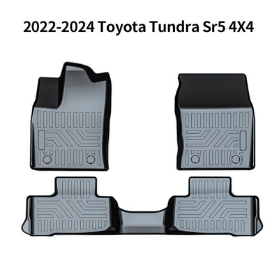 适用于2022-2024 Toyota Tundra SR5 4x4全天候TPE环保无异味脚垫