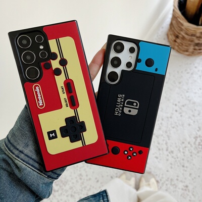 创意浮雕红黄游戏机适用三星GalaxyS26手机壳S24FE/S25Ultra潮流S21+小众个性A55/A16/A23/A34/A05防摔保护套