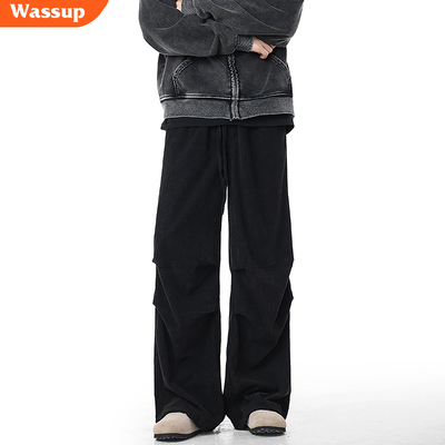 WASSUP垂感直筒休闲裤男
