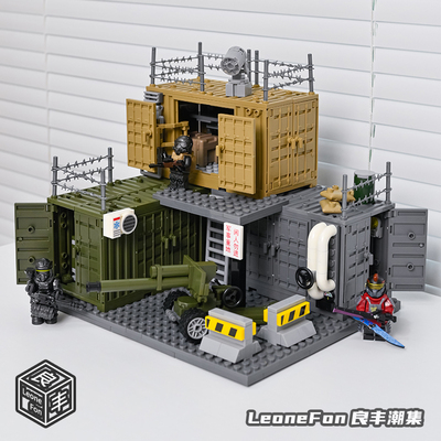 军事基地军事积木人仔特种兵