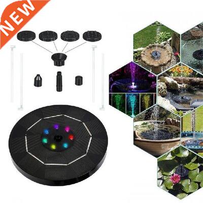 Outdoor Garden Solar Fountain Pond Waterfall Fountain LED