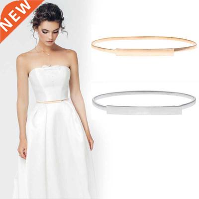 Gold Silver Belts For Women Dresses Elastic Sretch Female Wa