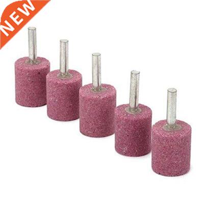 20Pcs 1/4 Inch Shank Cylindrical Red Corundum Grinding Heads