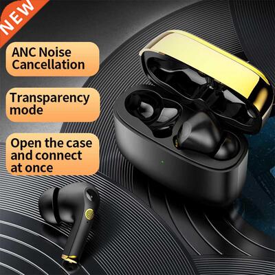 Active Noise-Cancellation Bluetooth-Compatible 5.0 Earphone