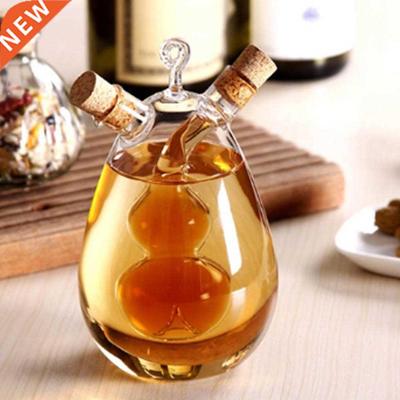 2 IN 1 Creative Anti-leak Oil Pots Glass Condiment Bottles S