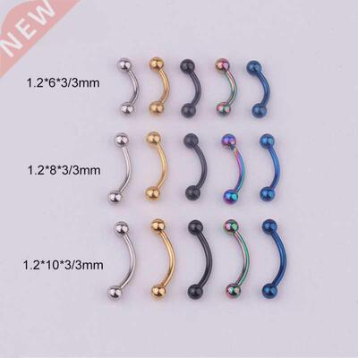 New styles 1pcs/lot 6/8/10mm Surgical Steel mm Ball Eyebrow
