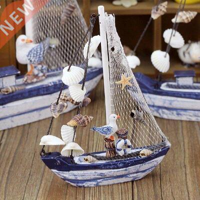 Office Toys Retro Props Sailing Boat Model Children Bedroom