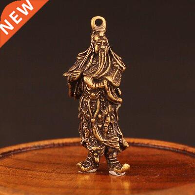 1Pc Retro Mini Chinese Copper God Of Wealth Guan Gong