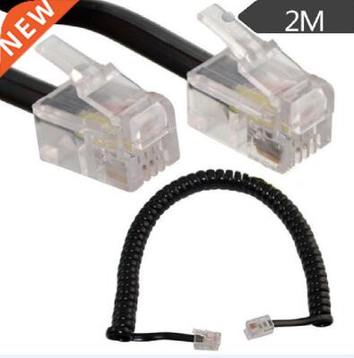 2m 6ft Telephone Extension Cord Lead Coiled Cable Wire Line
