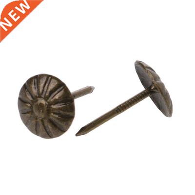 100pcs Antique Brass Upholstery Nails Tack Stud Pushpin Door