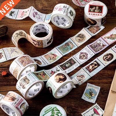 Adhesive Label Sticker Tape Vintage Coffee Forest Plants
