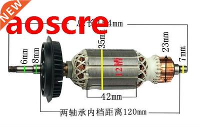 GWS 6-100 6mm Drive Shaft AC 220V Electric Motor Rotor w Coo