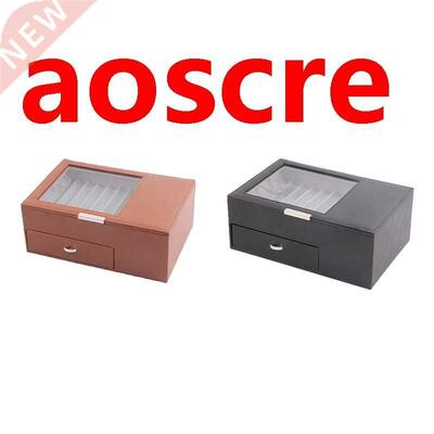 Double-Layer Pen Box Leather Pen Display Box 14 Digits PU Pe