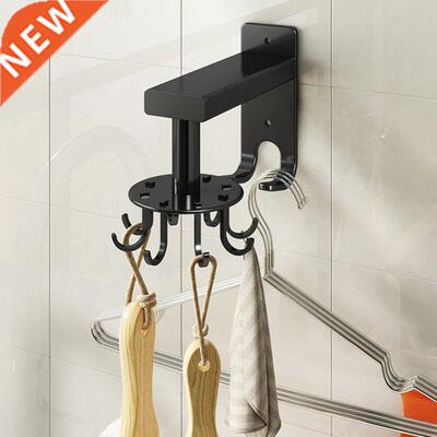 360 Degrees Rotation Aluminum Hook Spoon Towel Rag Space-sav