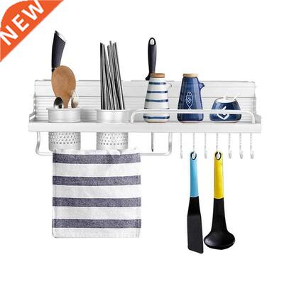Wall Mounted Pot Pan Rack Multifunctional Kitchen Bookshelf