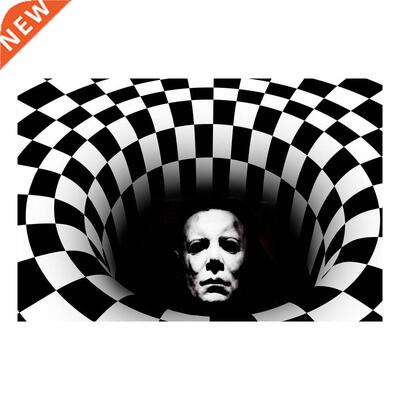 Halloween Scary Portrait Door Mats Welcome Horror Door 3D