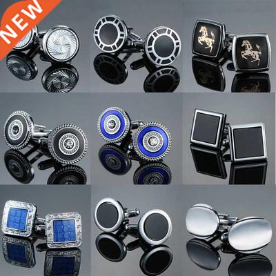 Free shipping, 18 high-end men's shirts cufflinks silvery la