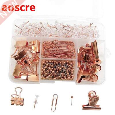 Push Pins Binder Clips Paper Clips Map Tacks Sets, 5 Styles