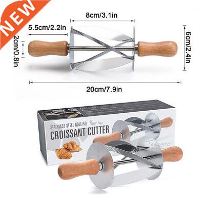Croissant Bread Wheel Rolling Pin Stainless Steel Rolling