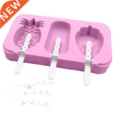 Fruit Shape Silicone Ice Cream Mold Popsicle Molds DIY